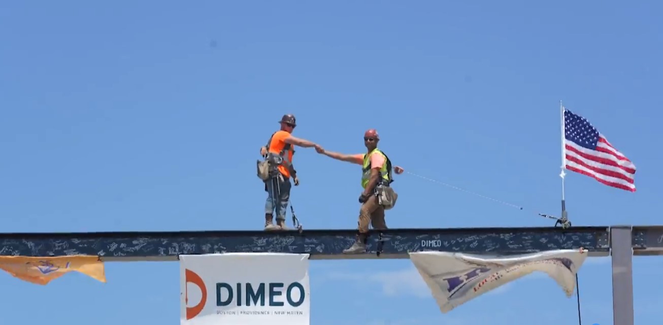 "Pawtucket on the move': RI government officials celebrate 'topping off' of soccer stadium ...